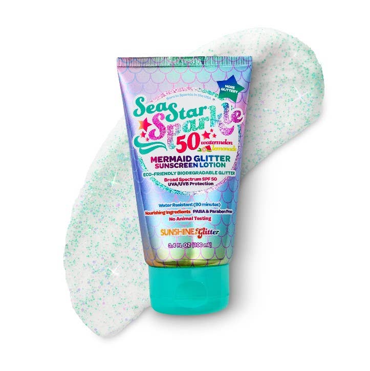 Sea Star Sparkle Mermaid SPF 50 Glitter Sunscreen – Nantucket Kids