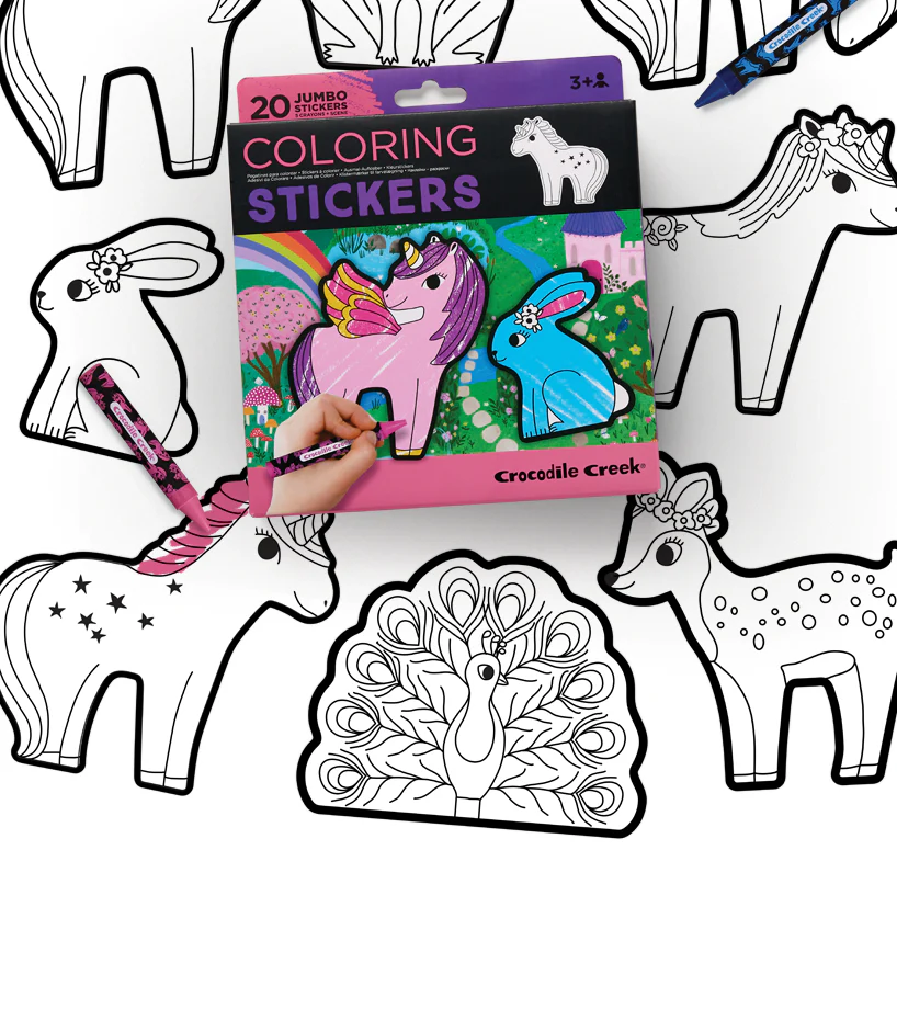 Coloring Stickers-Unicorn – Nantucket Kids