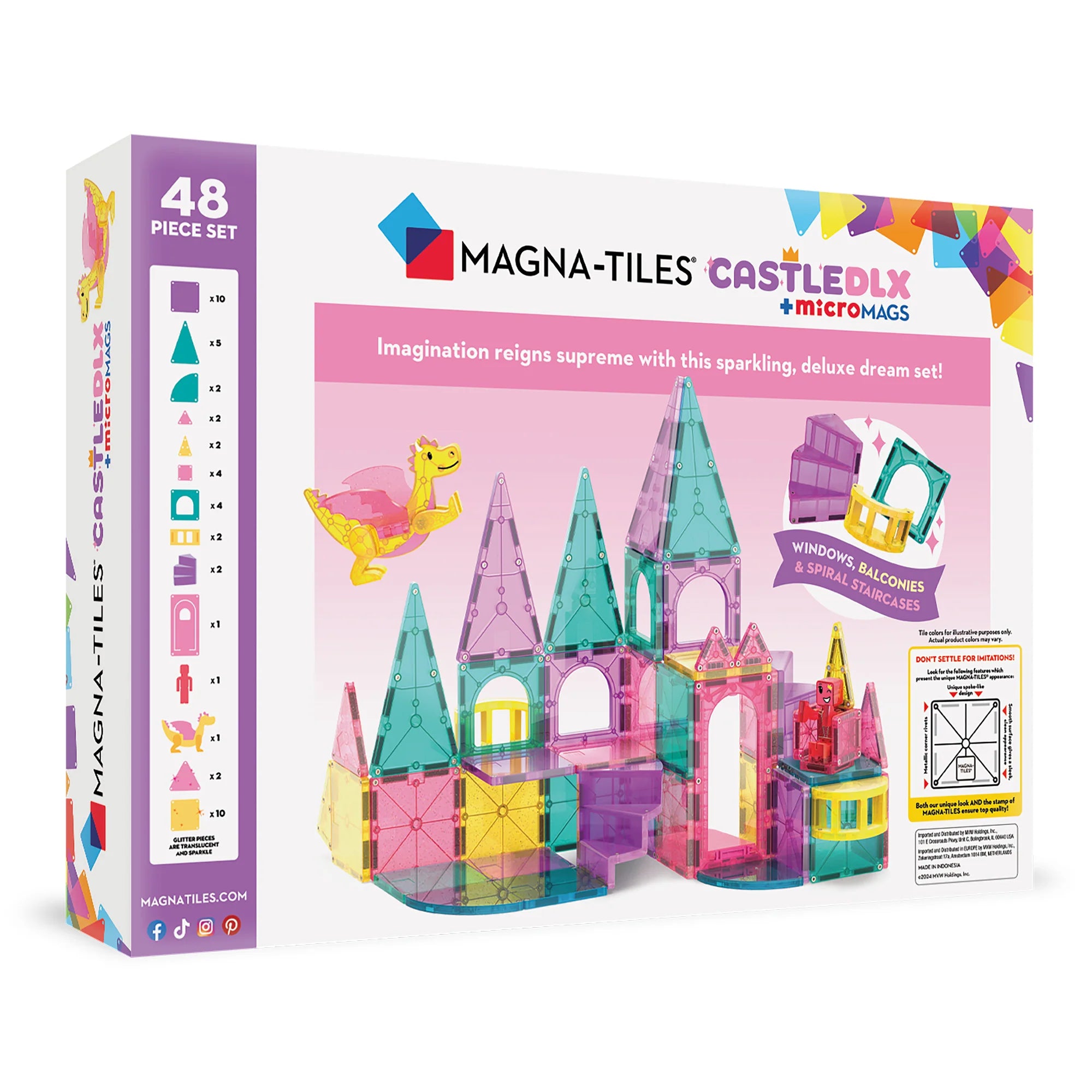 MAGNA-TILES Castle Deluxe™ 48 Piece Set – Nantucket Kids