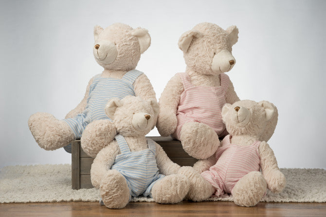 24" Stuffed Bear-Blue Overalls - Nantucket Kids