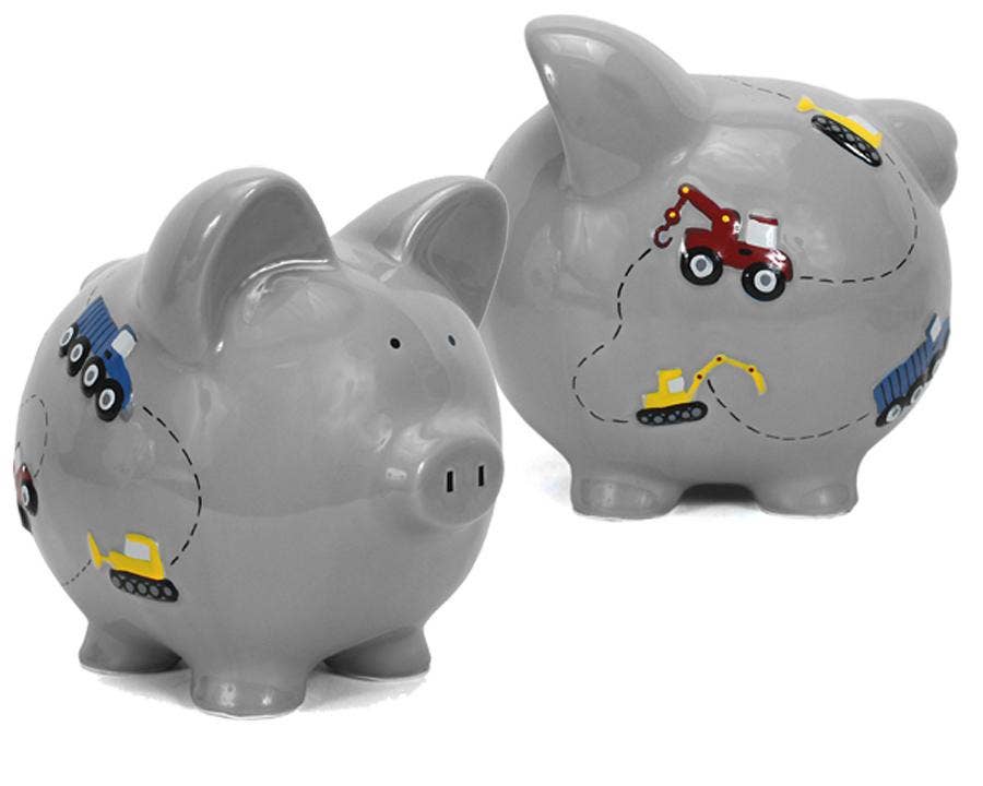 Gray Construction Pig – Nantucket Kids