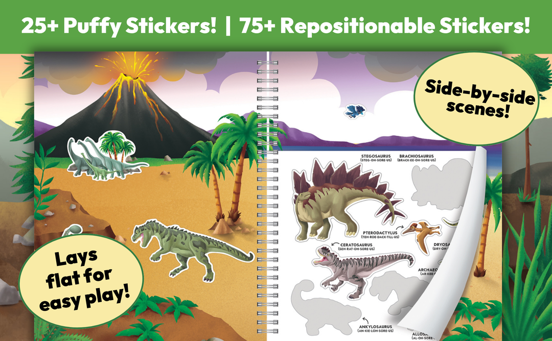 Dinosaurs Sticker & Coloring Activity Book – Nantucket Kids