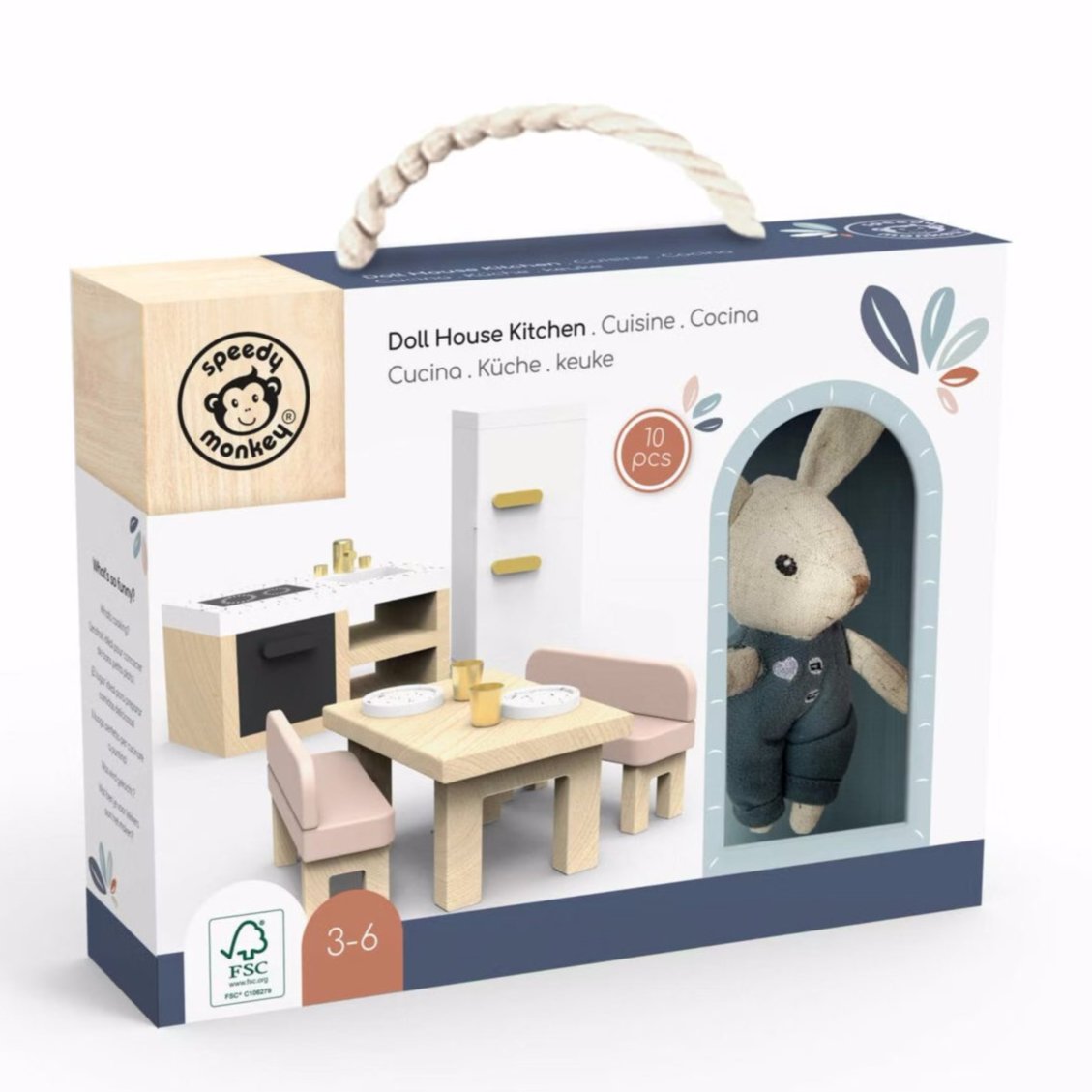 Doll House Kitchen set w/4 chairs incl. 1 character – Nantucket Kids