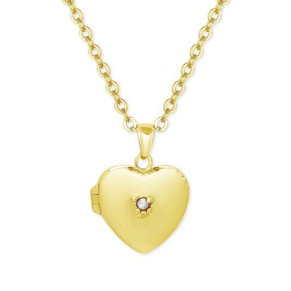 Heart Locket with CZ – Nantucket Kids
