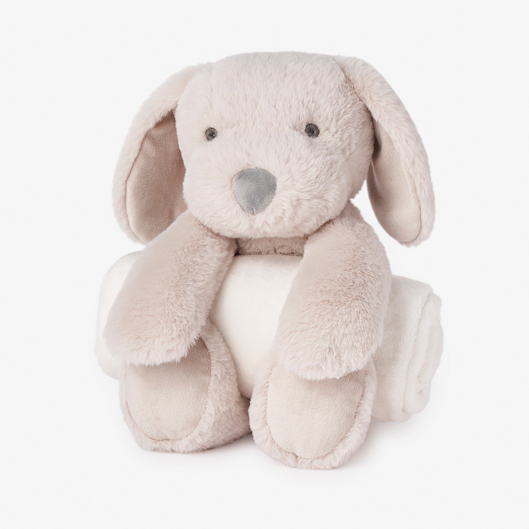 PUPPY BEDTIME HUGGIE PLUSH TOY WITH BLANKET – Nantucket Kids