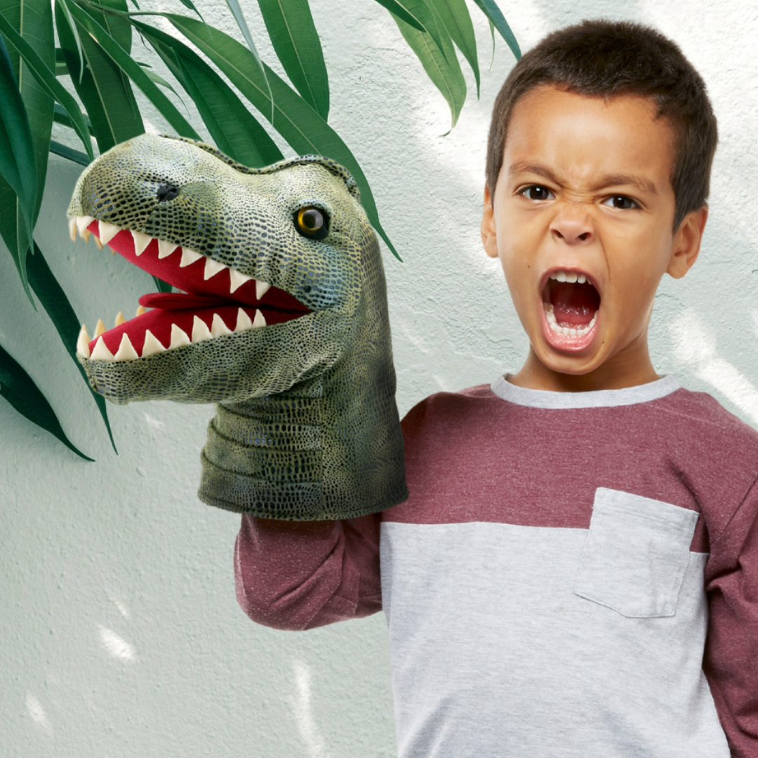 T-Rex Dinosaur Puppet: T-Rex Large Dino Heads Puppet – Nantucket Kids