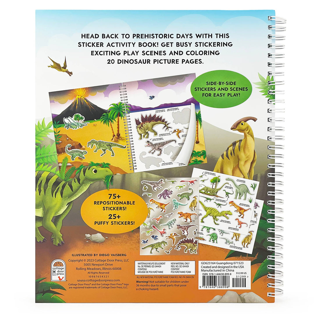 Dinosaurs Sticker & Coloring Activity Book – Nantucket Kids