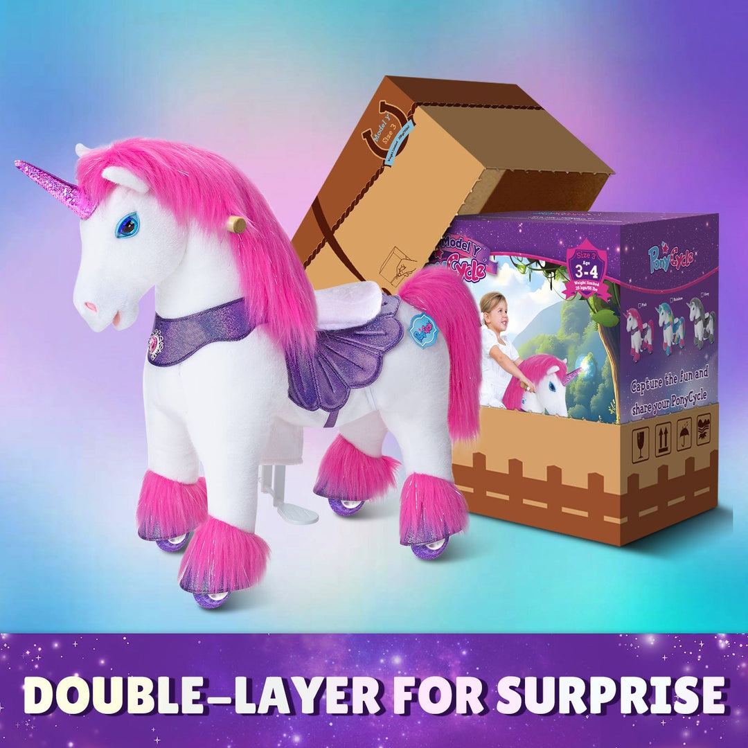 Model Y® Pink/Purple Unicorn Rideable Toy for Age 3-4 – Nantucket Kids