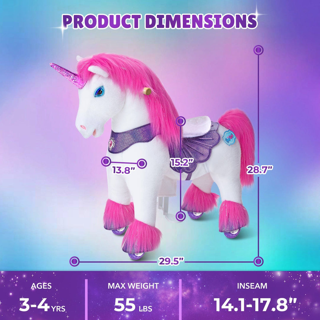 Model Y® Pink/Purple Unicorn Rideable Toy for Age 3-4 – Nantucket Kids