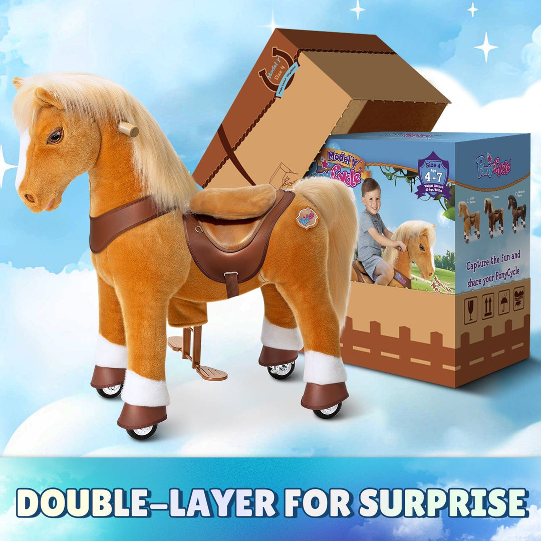 Model Y® Light Brown Horse Rideable Toy for Age 4-7 – Nantucket Kids