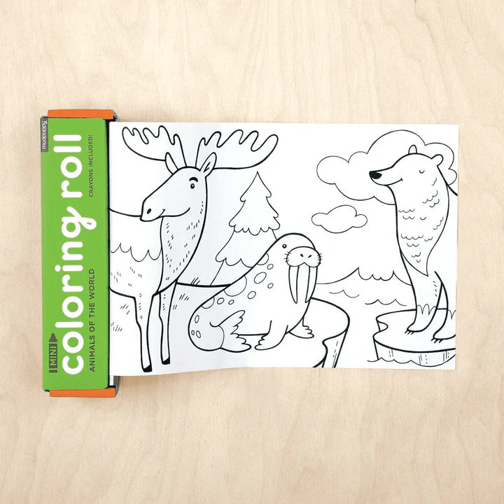 Animals of the World Mini Coloring Roll – Nantucket Kids